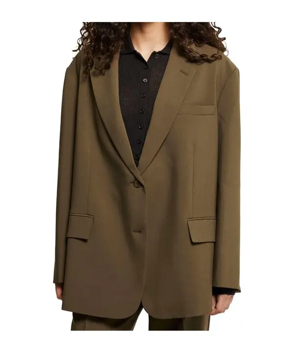 THE FRANKIE SHOP Single-breasted Suit Jacket - Chocolate