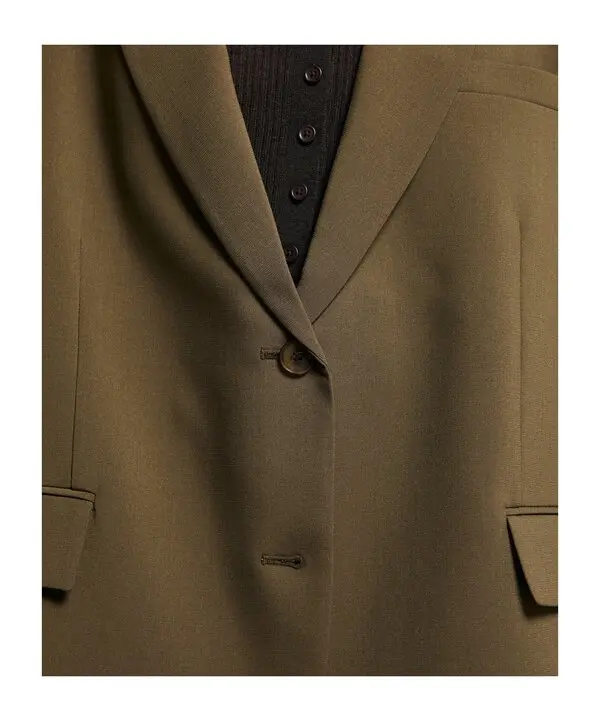 THE FRANKIE SHOP Single-breasted Suit Jacket - Chocolate