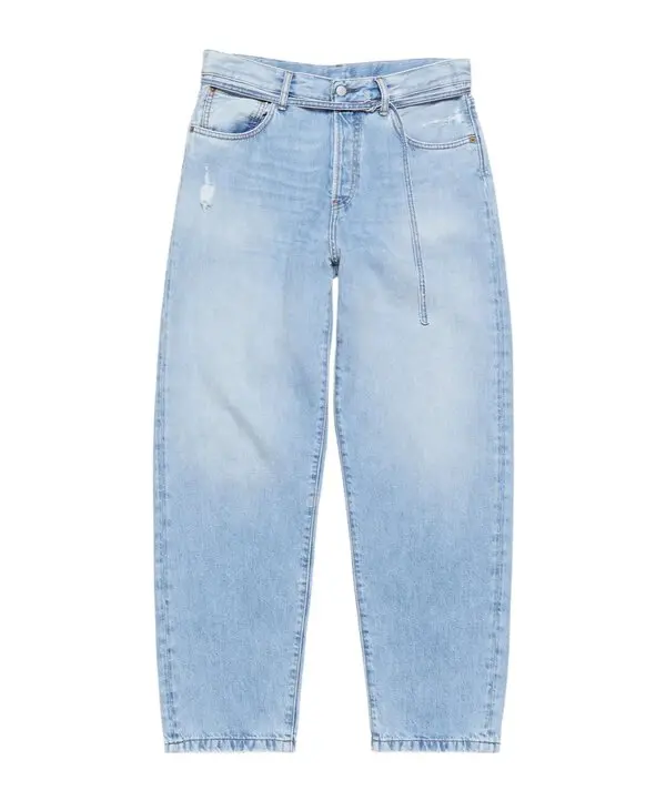 Acne Studios Loose Fit Straight Leg Jeans - Light Blue