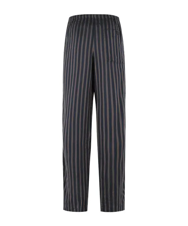 Dries Van Noten Vertical Stripe Trousers - Navy