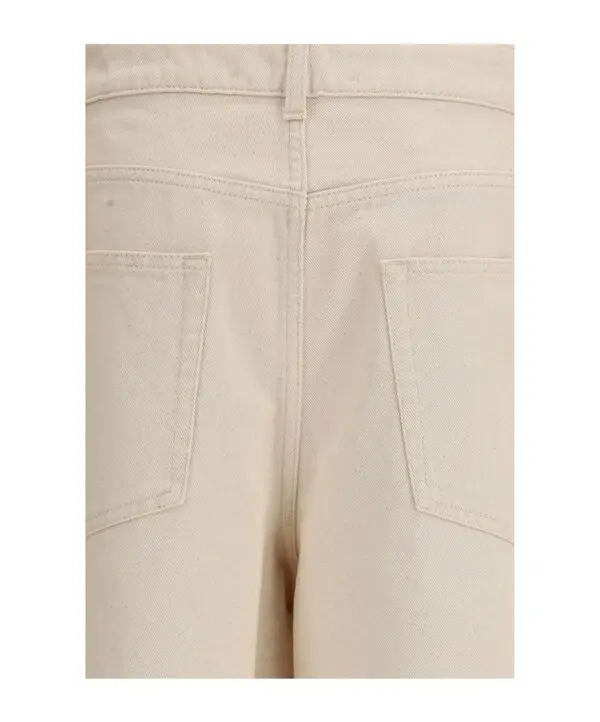 RÓHE Straight Leg Baggy Jeans - Ecru