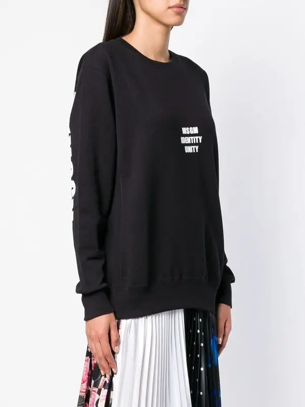 MSGM Crew Neck Graphic Sweatshirt