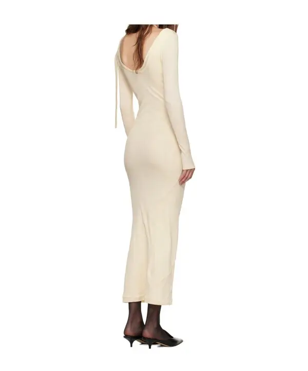 JEAN PAUL GAULTIER Ribbed Twisted Double Layer Maxi Dress