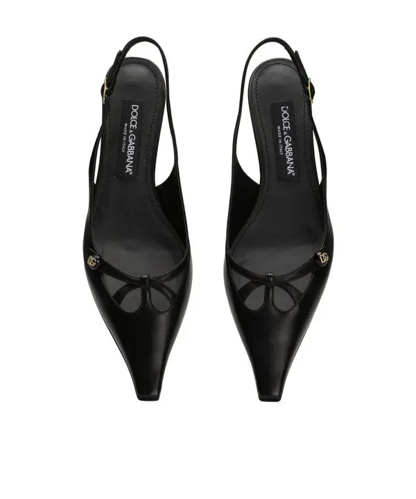 Dolce & Gabbana Dg Logo Plaque Slingback Pumps