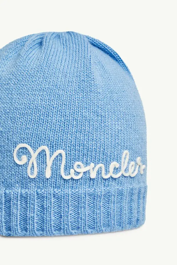 Moncler Embroidered Logo Wool Cashmere Beanie