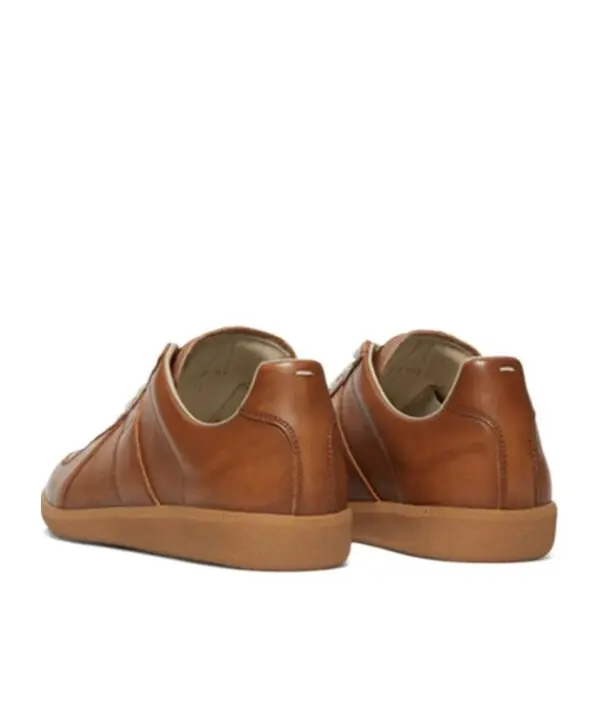 MAISON MARGIELA Replica Leather Sneakers - Brown