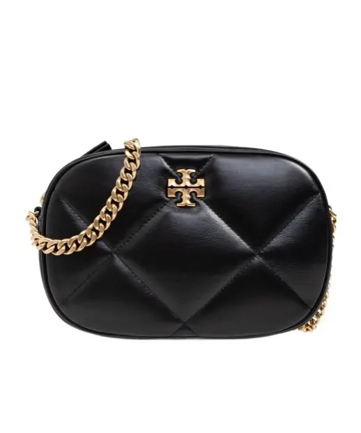 Tory Burch Kira Diamond Quilt Camera Crossbody Bag - Black