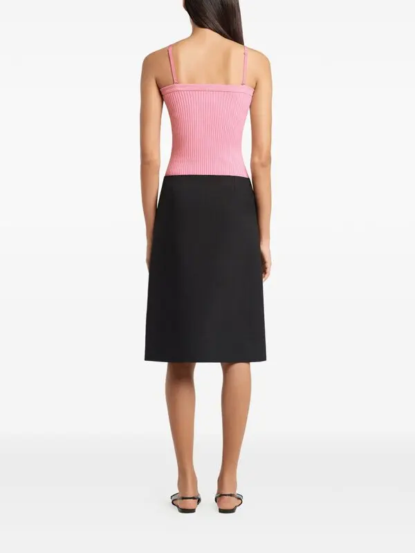 COURREGES Courrèges Rib Knit Top With Decorative Buckle