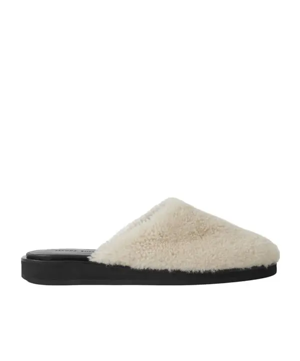 Magda Butrym Round-toe Sheepskin Slippers