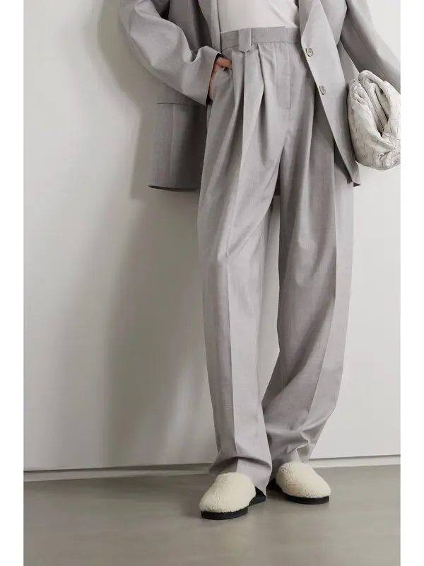 Magda Butrym Round-toe Sheepskin Slippers