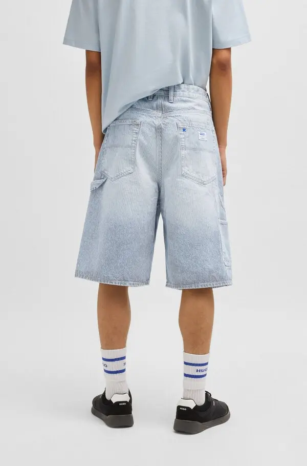 Hugo Boss Striped Pattern Cargo Shorts