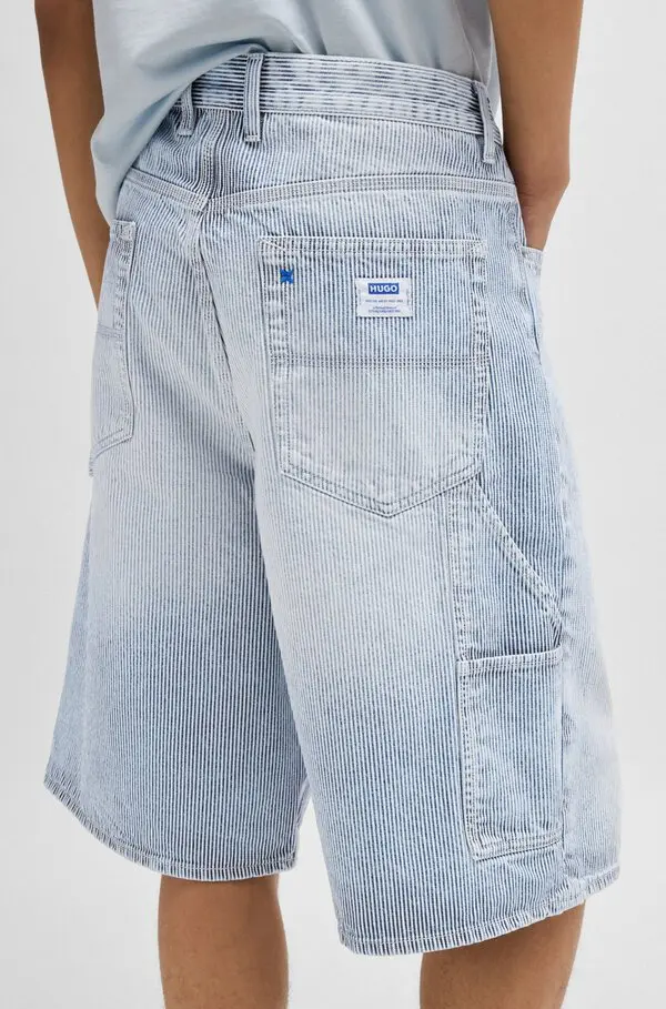 Hugo Boss Striped Pattern Cargo Shorts