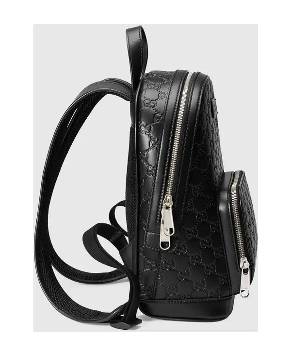 Gucci Signature Embossed Leather Backpack