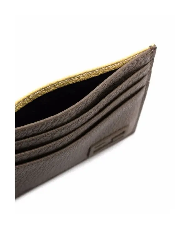 Fendi Two-tone Leather Card Holder