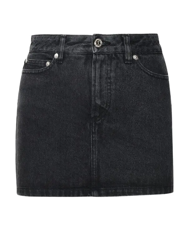 A.p.c. Washed Denim Mini Skirt - Black