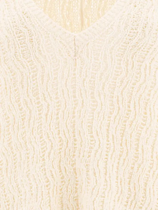 LOULOU STUDIO Komo Textured Knit V-neck Top