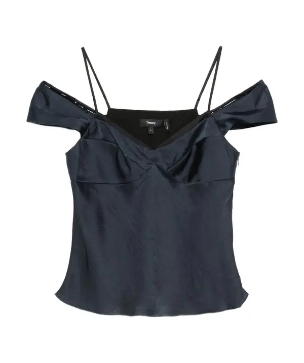 Theory Spaghetti Strap Vest - Navy