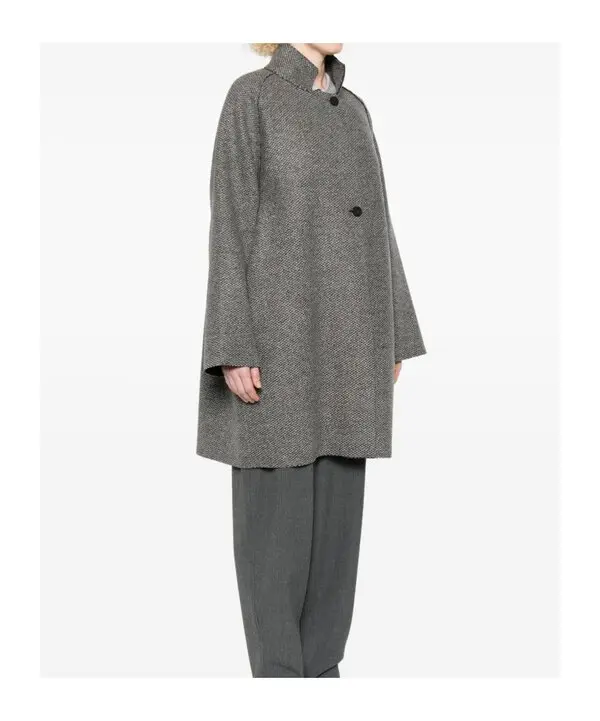 Harris Wharf London Textured Stand-collar Coat