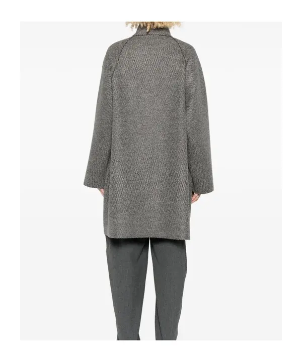 Harris Wharf London Textured Stand-collar Coat