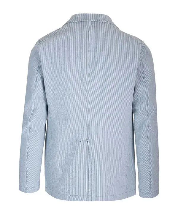 Tagliatore Long-sleeved Vertical Striped Suit Coat
