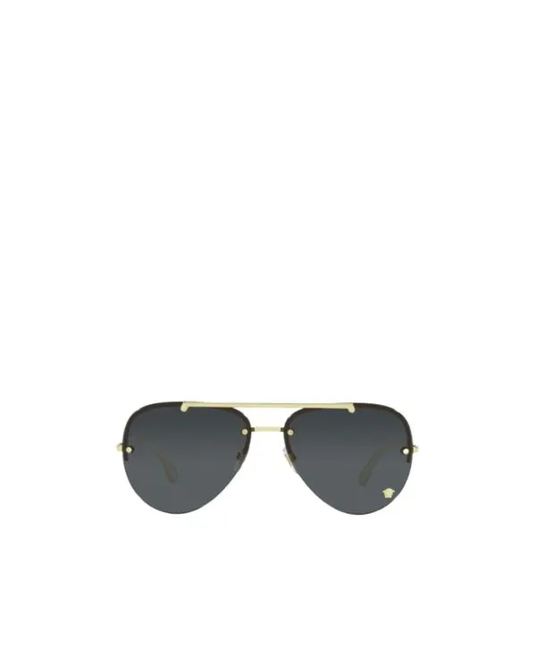 Versace Medusa Glam Aviator Frame Sunglasses