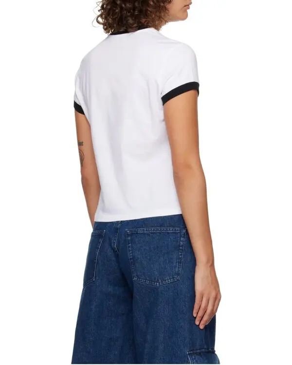 Off-White Embr Script Type" Fitted T-shirt