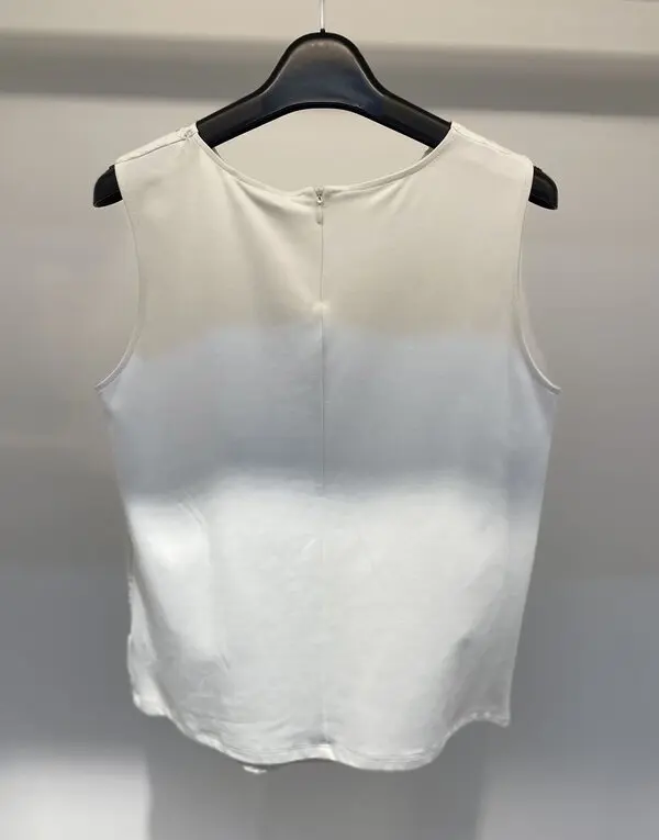 Max Mara Sleeveless Printed Shirt With Zipper Back