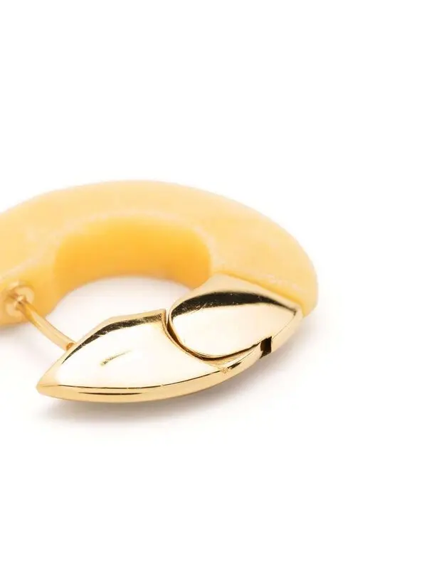Bottega Veneta Gold-plated Silver Malachite Hoop Earrings