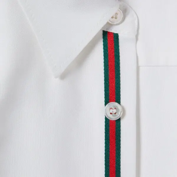 Gucci Oxford Cotton Shirt With Web