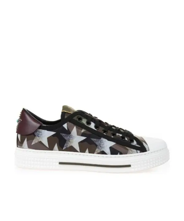 Valentino Garavani Printed Star Pattern Sneakers - White