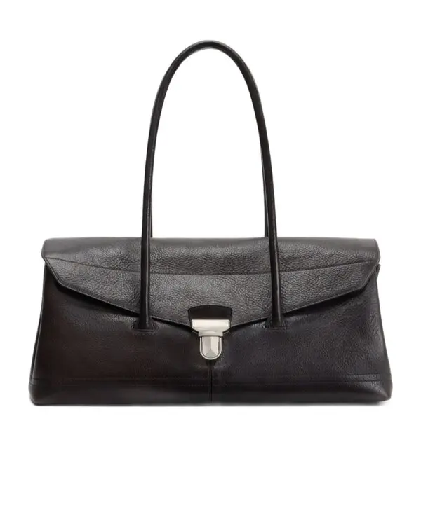 LEMAIRE Gear Leather Shoulder Bag - Black