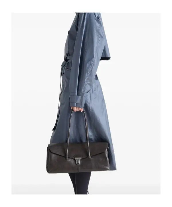 LEMAIRE Gear Leather Shoulder Bag - Black