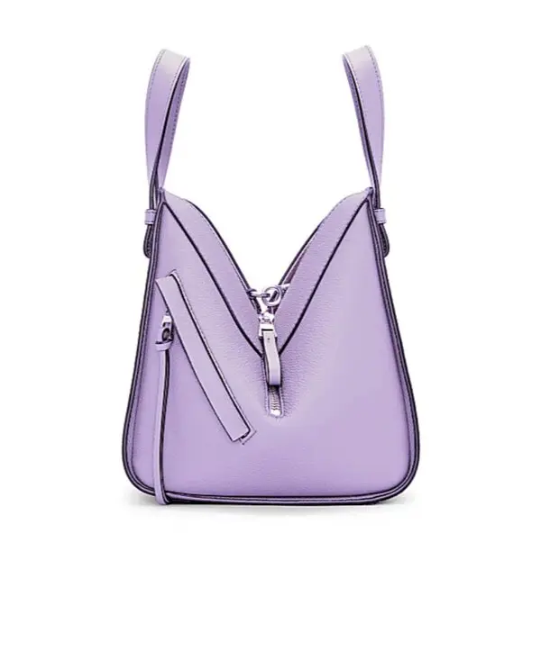 Loewe Compact Hammock Bag In Soft Grained Calfskin - Purple