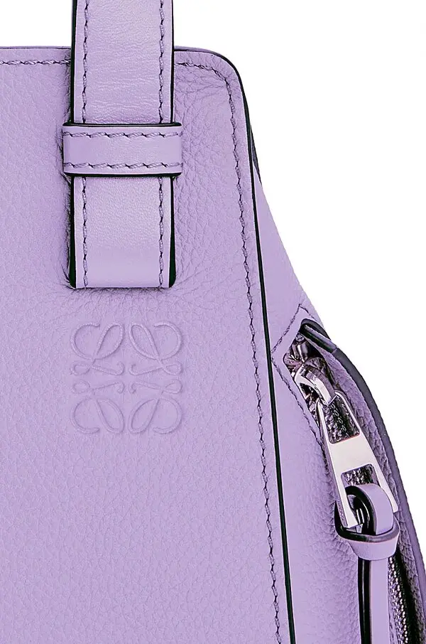 Loewe Compact Hammock Bag In Soft Grained Calfskin - Purple
