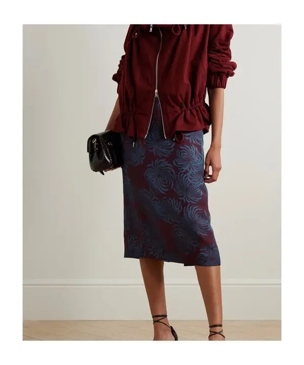 Dries Van Noten Jacquard Midi Skirt