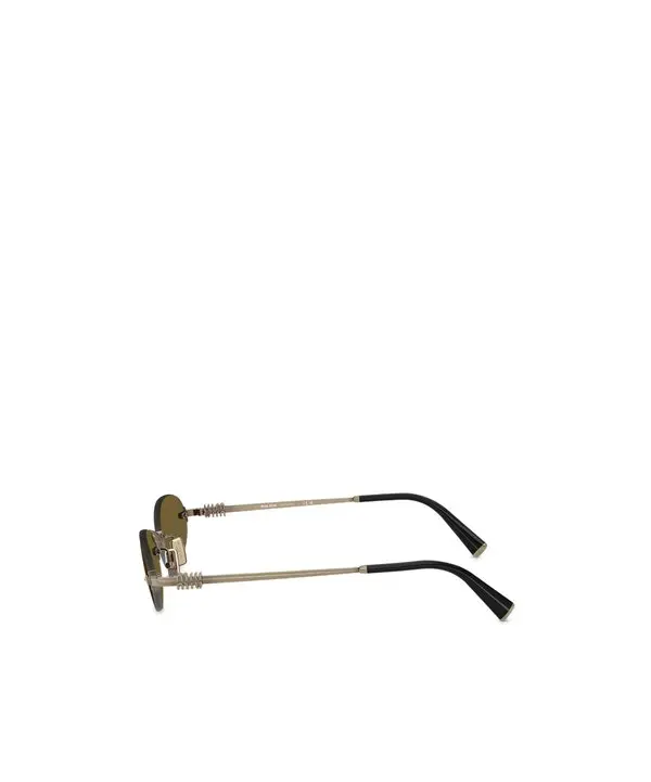 Miu Miu Oval Frame Sunglasses - Green