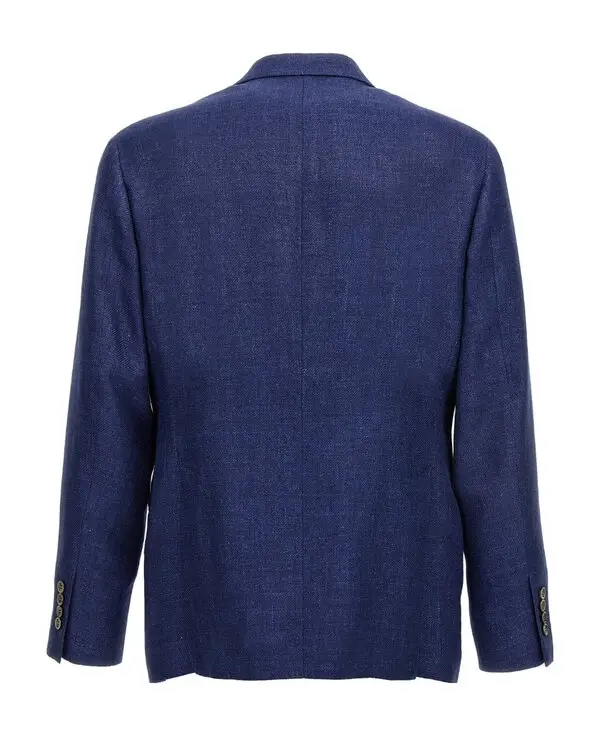 Brunello Cucinelli Single-breasted Long Sleeved Blazer - Blue