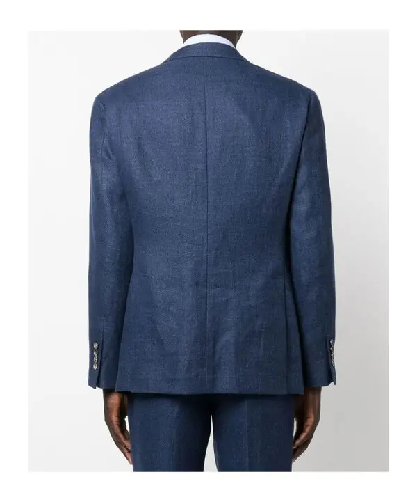 Brunello Cucinelli Single-breasted Long Sleeved Blazer - Blue