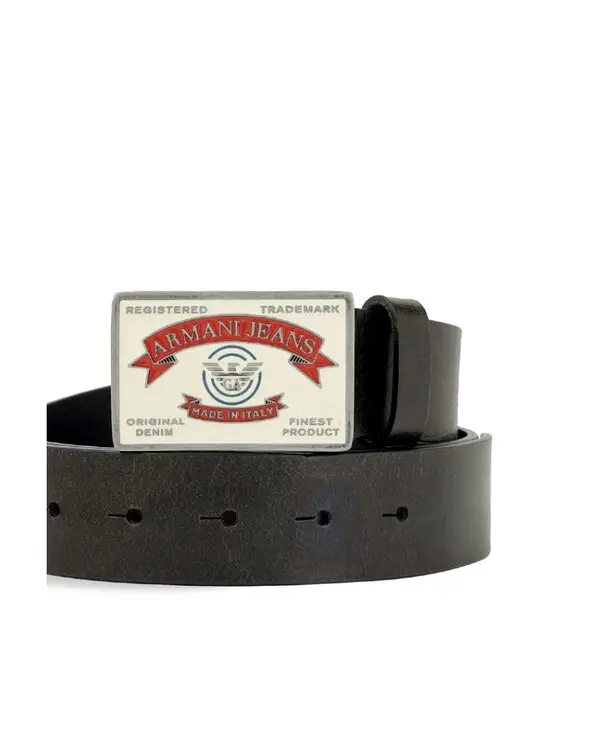 Emporio Armani Logo Belt - Black