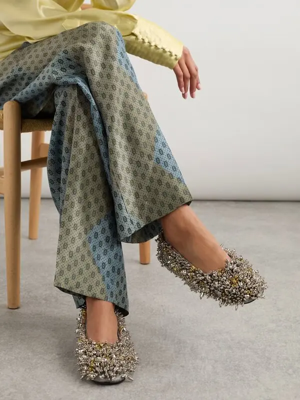 Dries Van Noten Square Toe Ballet Flats