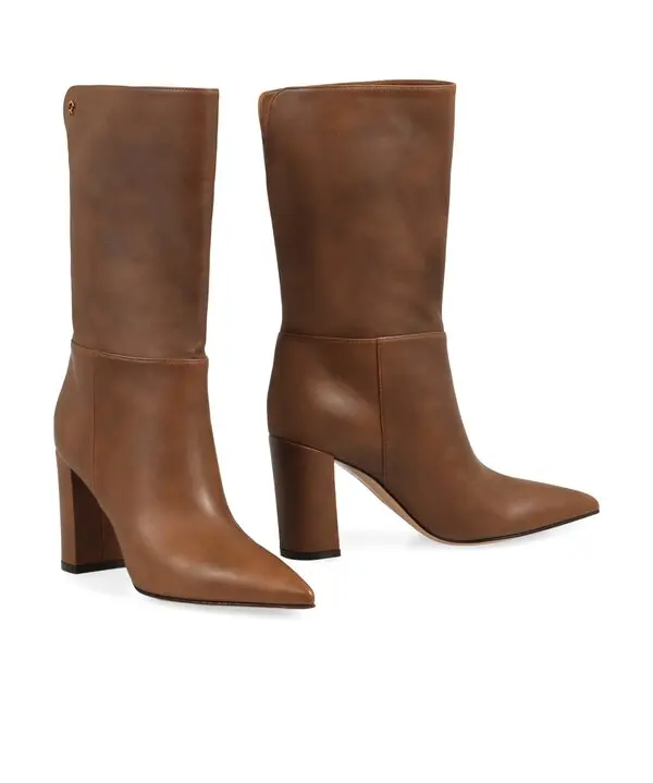 GIANVITO ROSSI Piper 85mm Leather Pointed Toe Boots