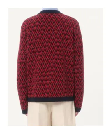 Valentino Garavani Geometric Pattern V-neck Cardigan