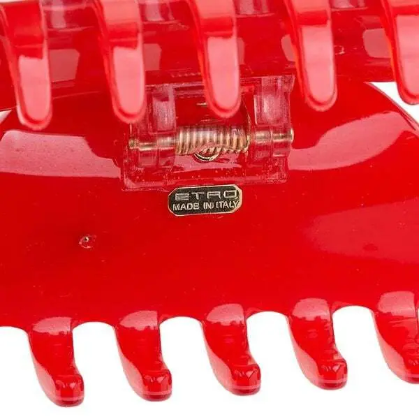 Etro Logo Claw Clip - Red