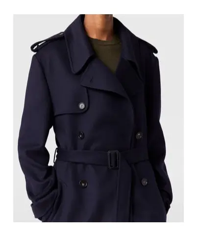 Stella McCartney Double-breasted Trench Coat - Ink