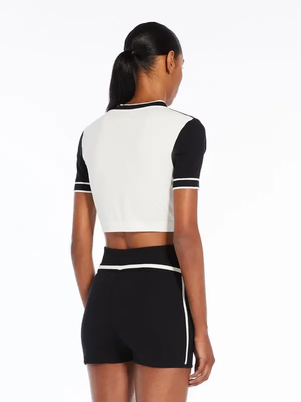 Max Mara Short Sleeve Cropped Sweater