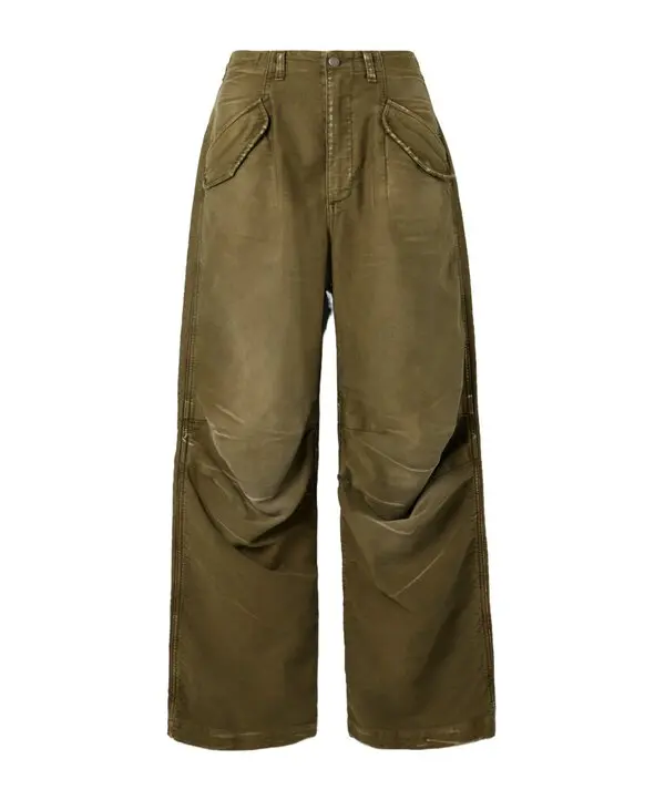 R13 Twill Straight-leg Trousers - Green