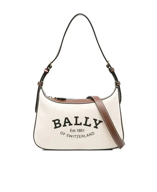 Bally Logo Print Shoulder Bag - White