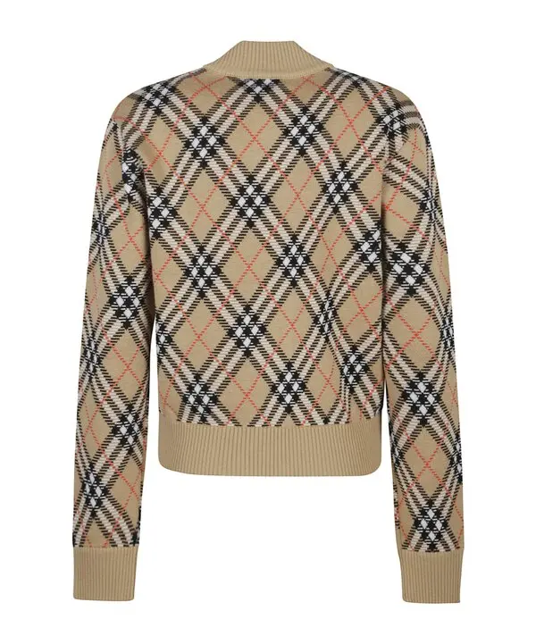 Burberry Checked Zip-up Cardigan
