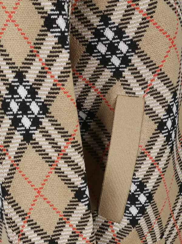 Burberry Checked Zip-up Cardigan