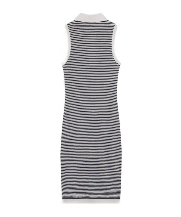 FRAME Sleeveless Striped Midi Dress - Gray